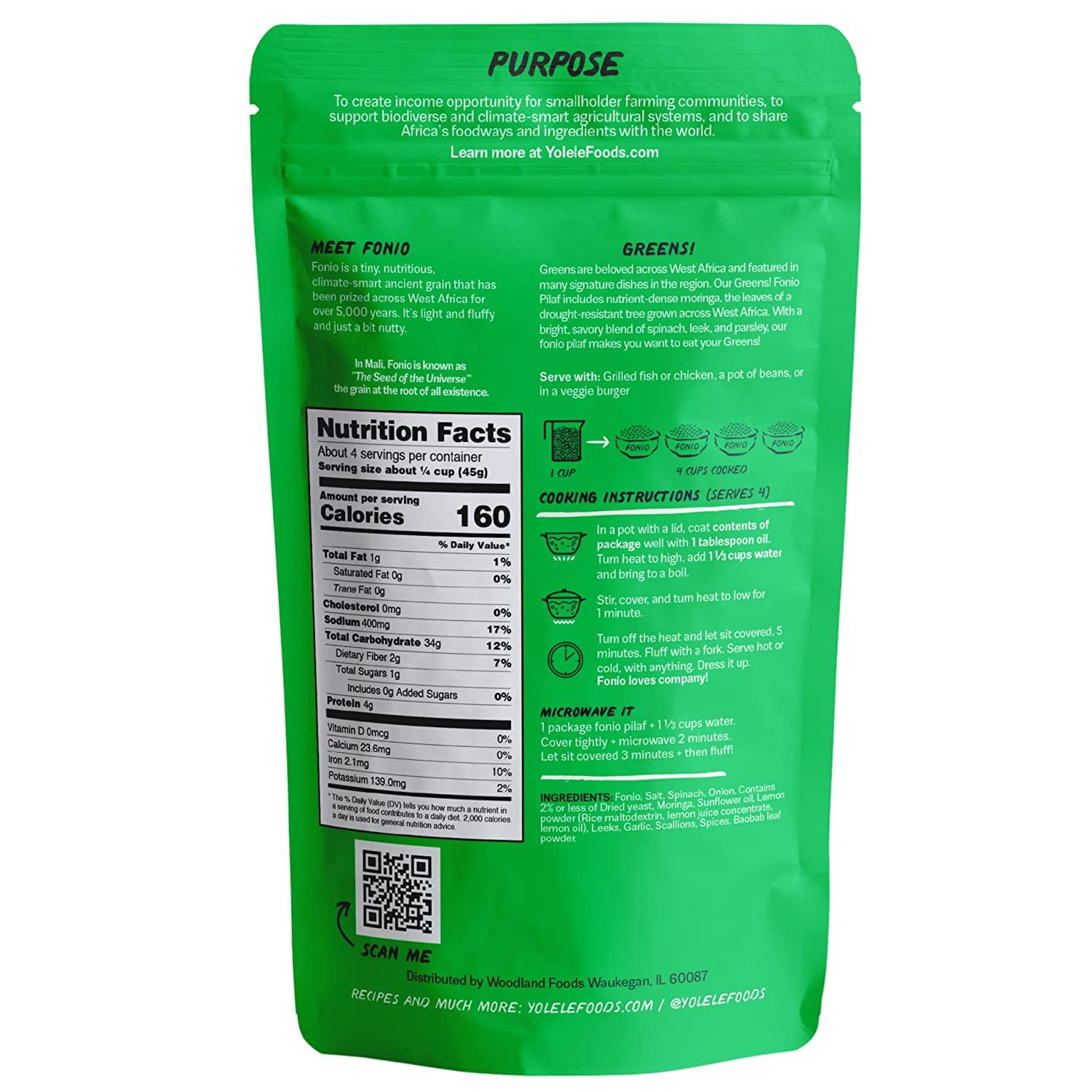 Yoll Fonio Grain Pilaf Mix - Organic African Supergrain 2-Pack with ...