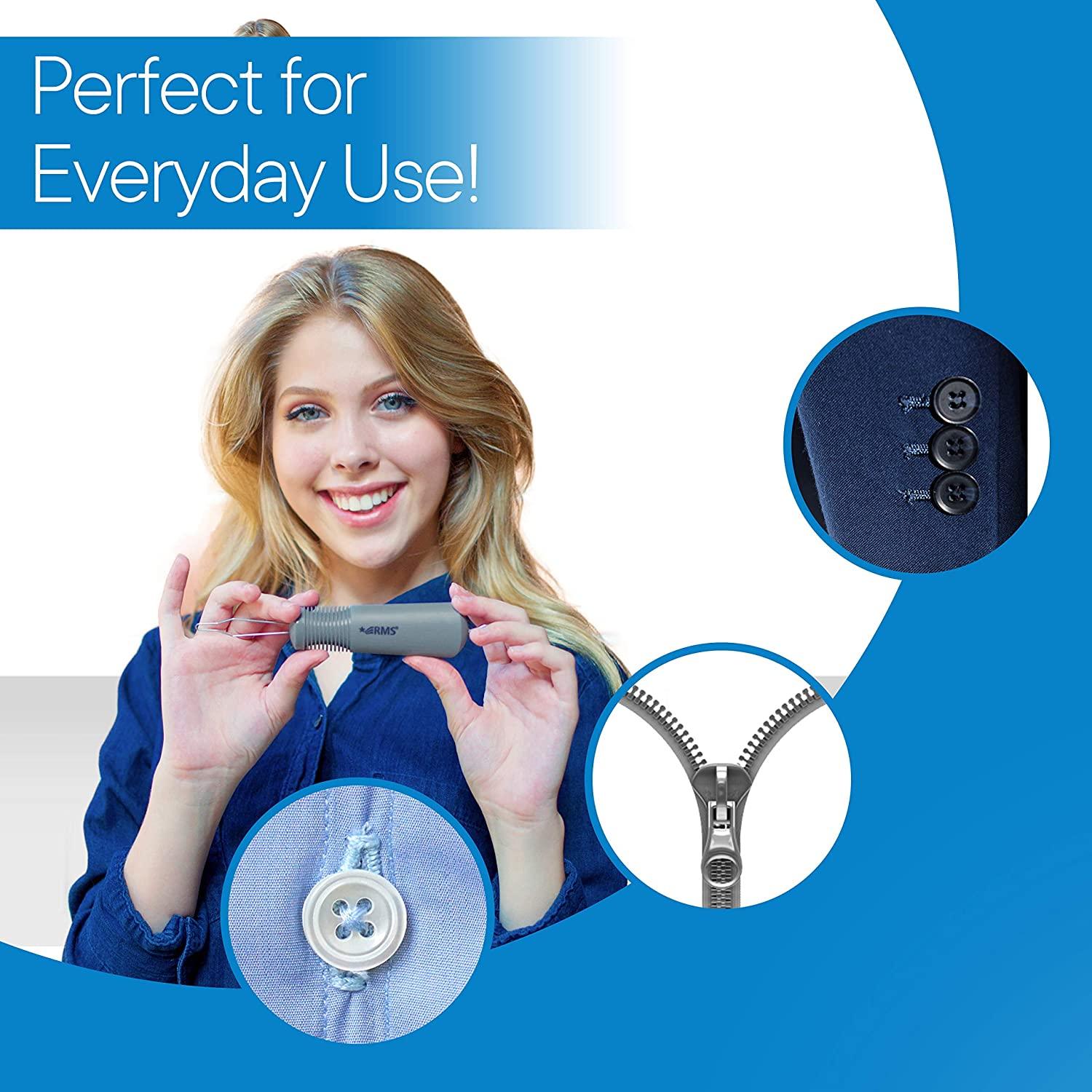 RMS Button Hook with Zipper Pull - Arthritis Friendly Button Assist ...