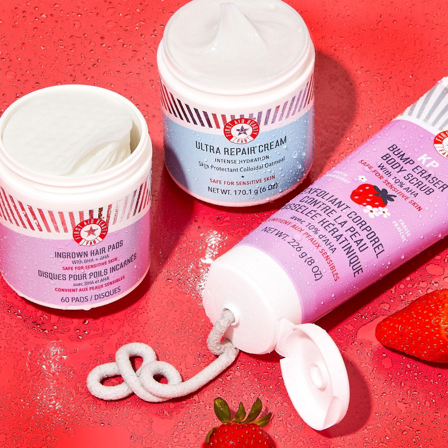 First Aid Beauty KP Bump Eraser Body Scrub - 10% AHA Exfoliating Skin ...