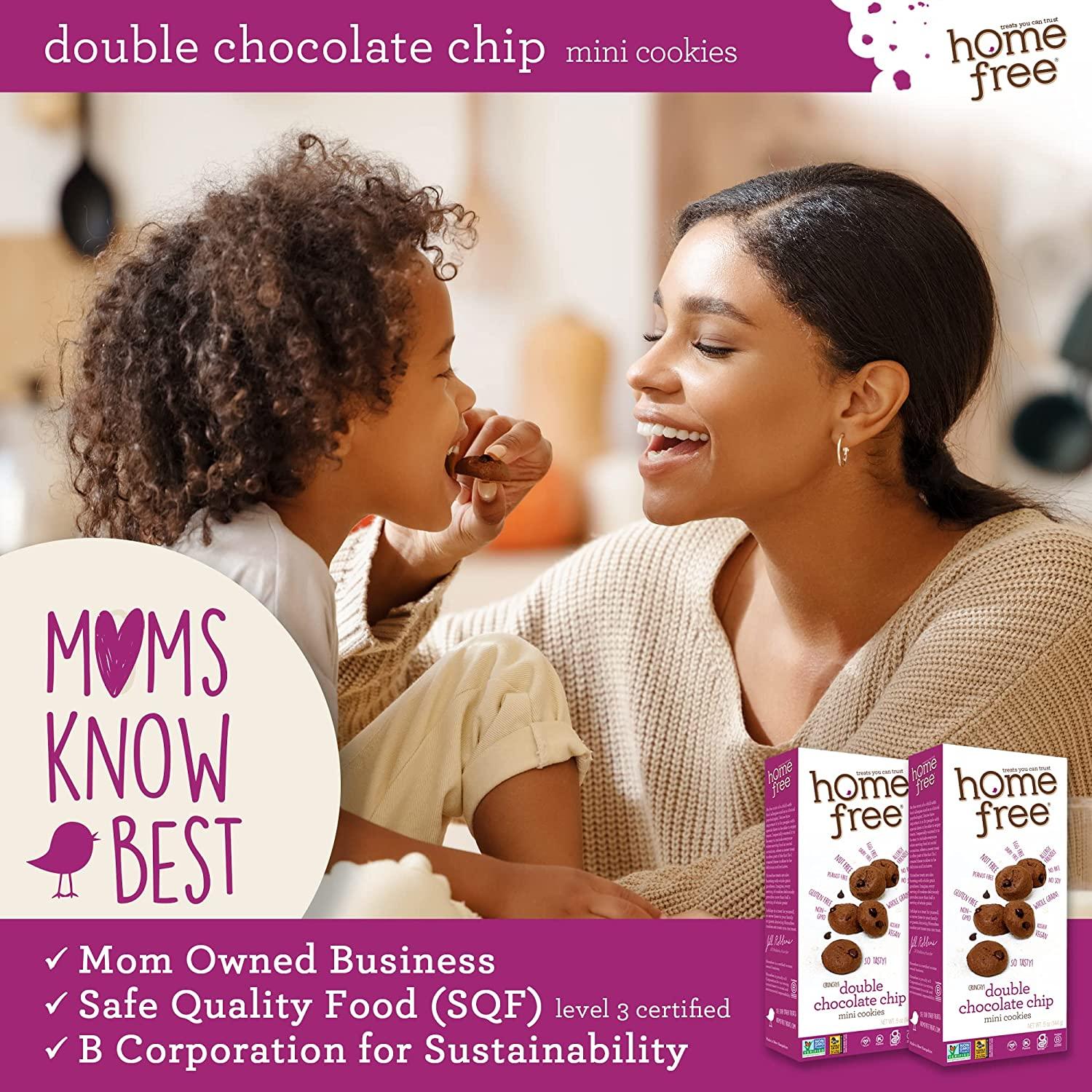 Homefree Treats You Can Trust Double Chocolate Chip 5 Ounce box (Pack of 6)