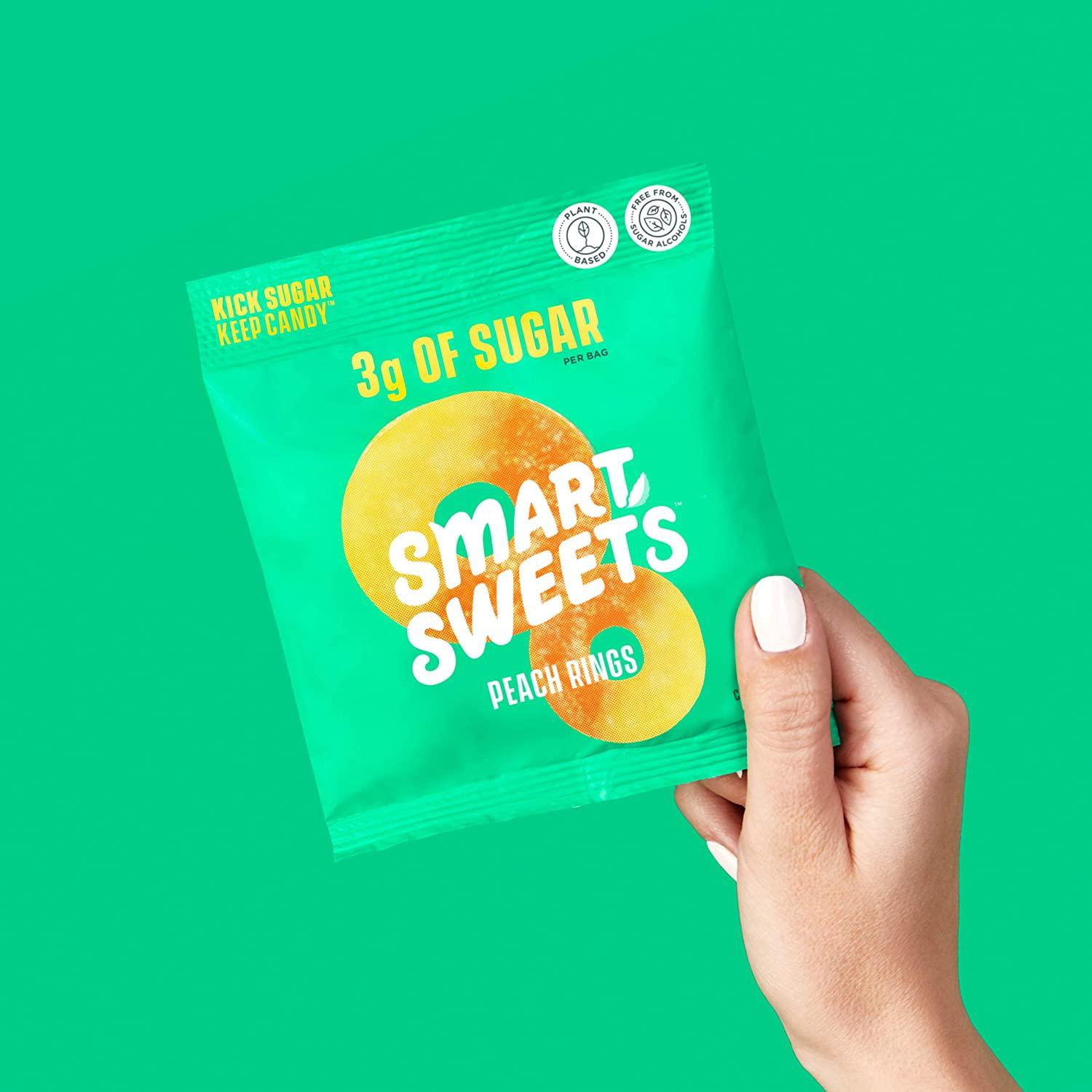 SmartSweets Peach Rings - Guilt-Free Candy, 1.8 OZ | Low Sugar, Vegan ...