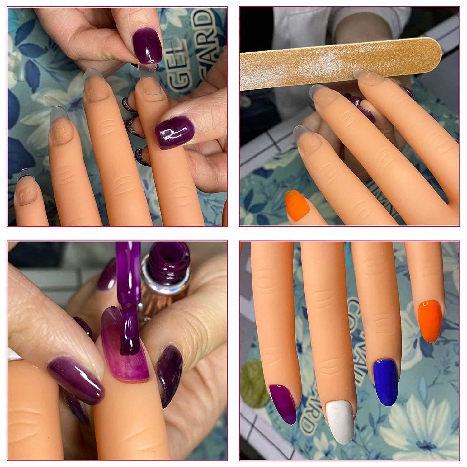 Flexible Practice Hand for Acrylic Nails - Professional Nail Training ...