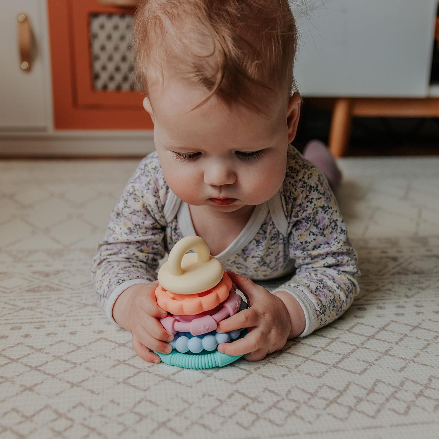 Silicone Teething Ring - Small Pastel Tower by Jellystone | Safe ...