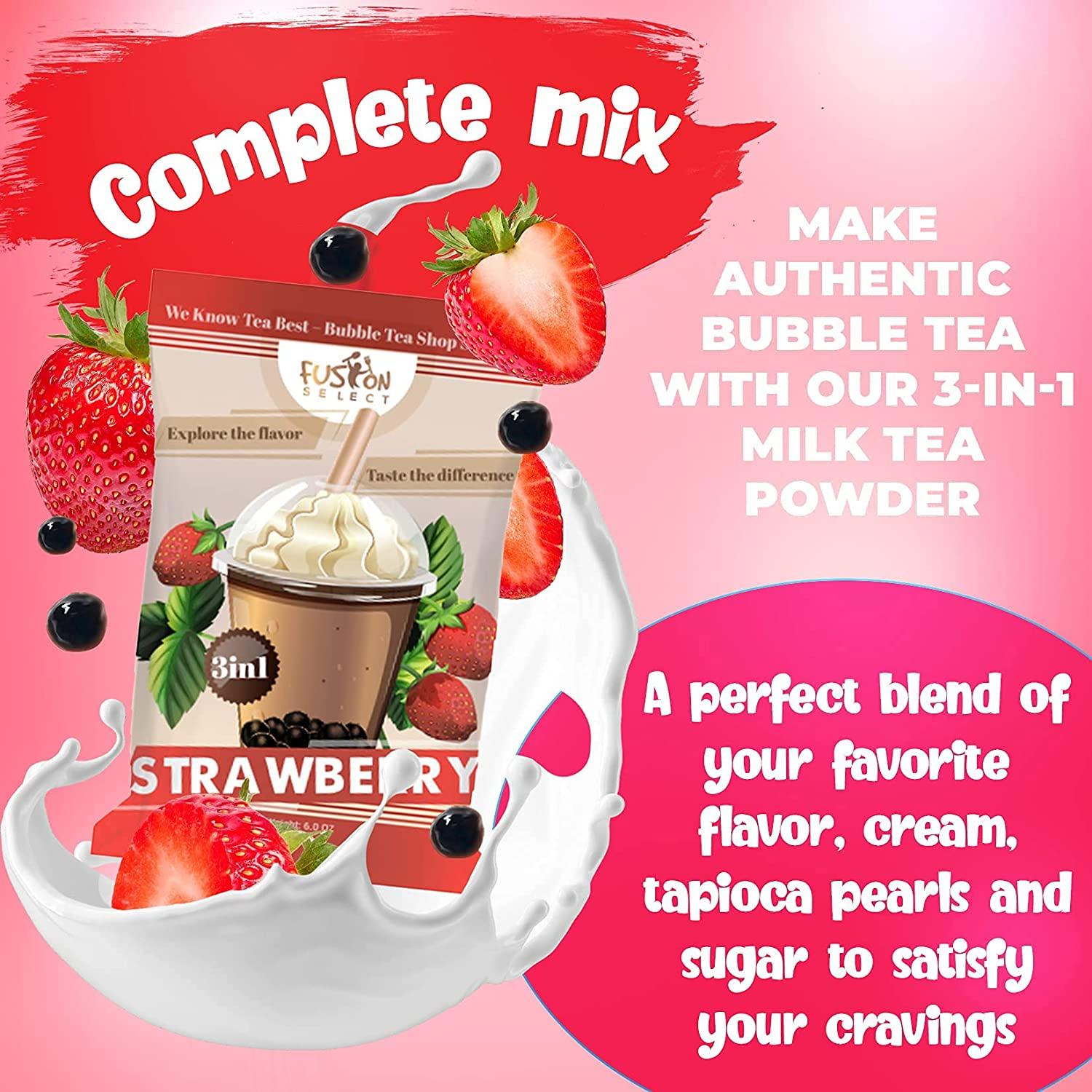 strawberry bubble tea kit