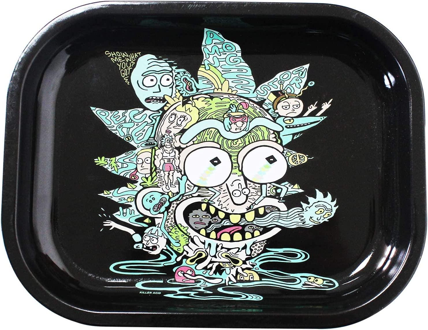 Mini Metal Rolling Tray with Magnetic Lid and Spill Proof Cover - Cute ...