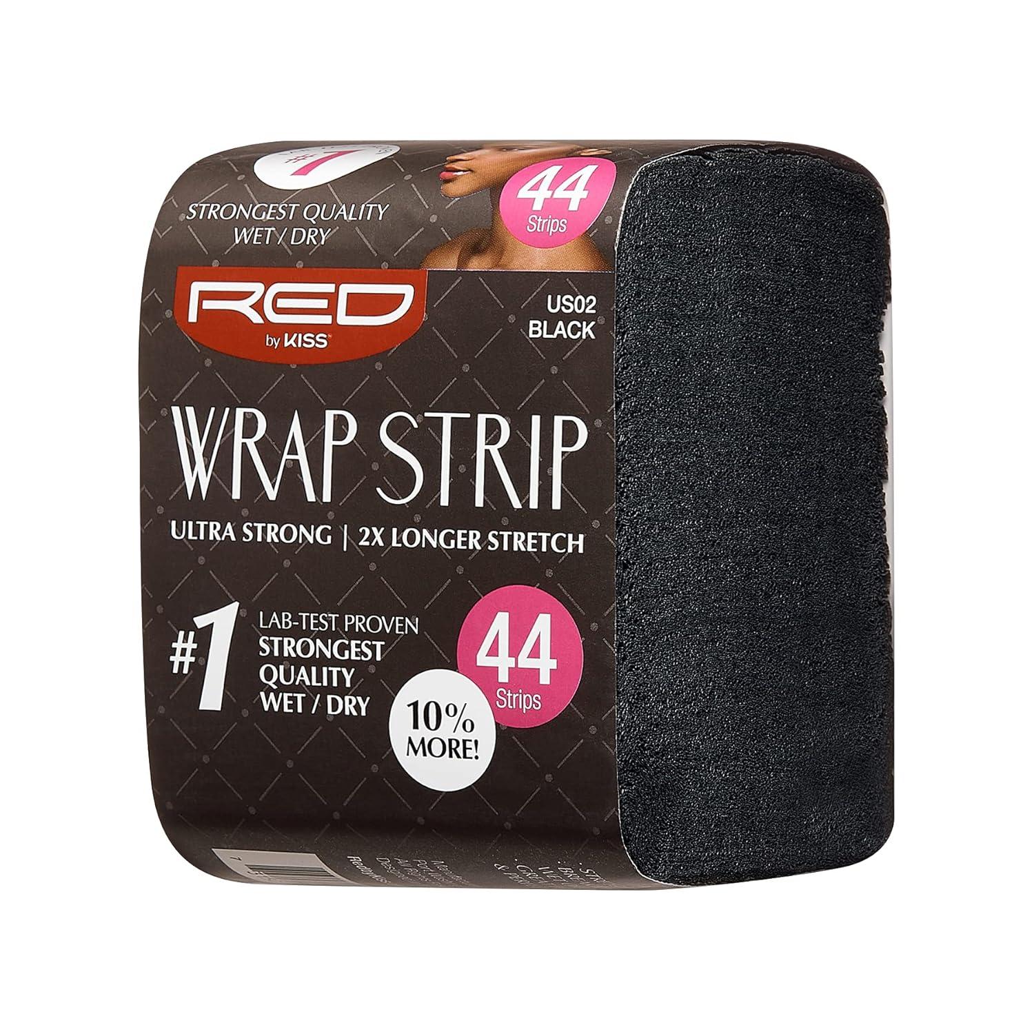 Red by Kiss Wrap Strip Ultra Strong 2X Longer Stretch Black-3.5 (6 PACK ...