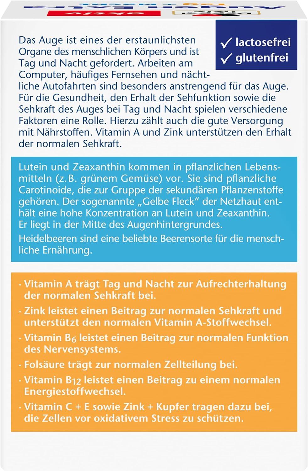 Doppelherz Augen Extra Day & Night - 90 Capsules with Lutein Zeaxanthin ...