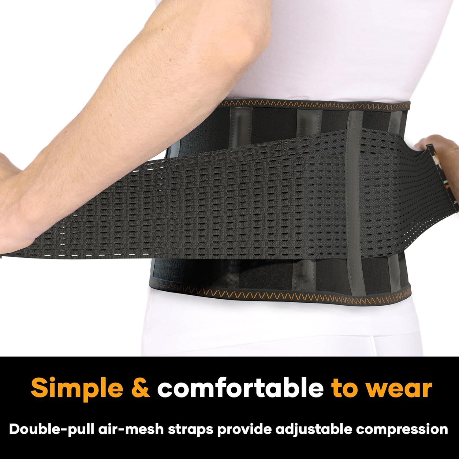 MEDiBrace Plus Back Support Belt with Ergonomic Lumbar Pad - Large Size ...