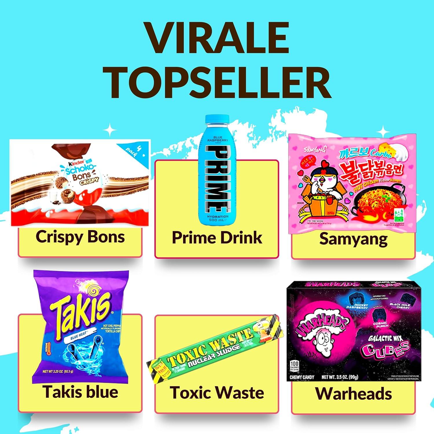 Viral Sweets Box - Prime Drink Buldak Ramen Takis Blue & More ...