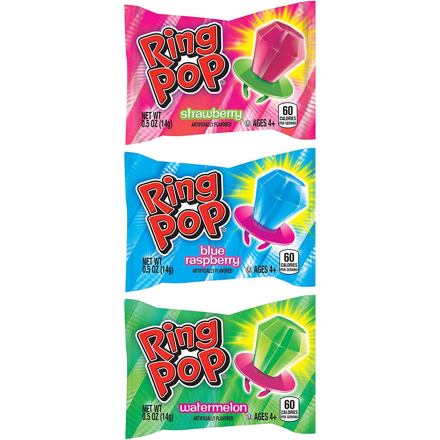 Ring Pop Party Pack - Bulk Assorted Flavor Lollipops (12 Pack, 3 Count ...
