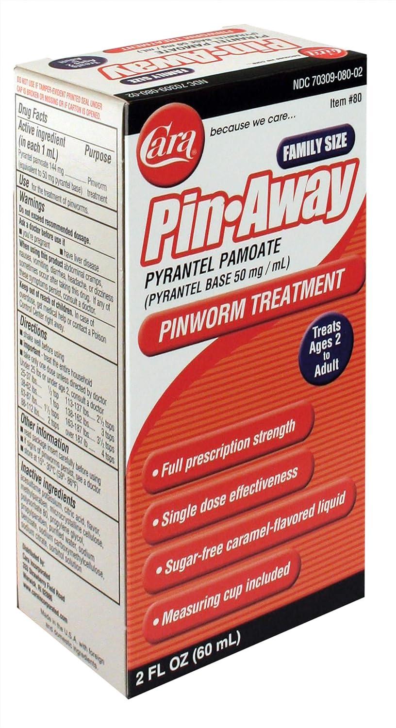 CARA Pin-Away Pinworm Medicine 2 Fluid Ounce