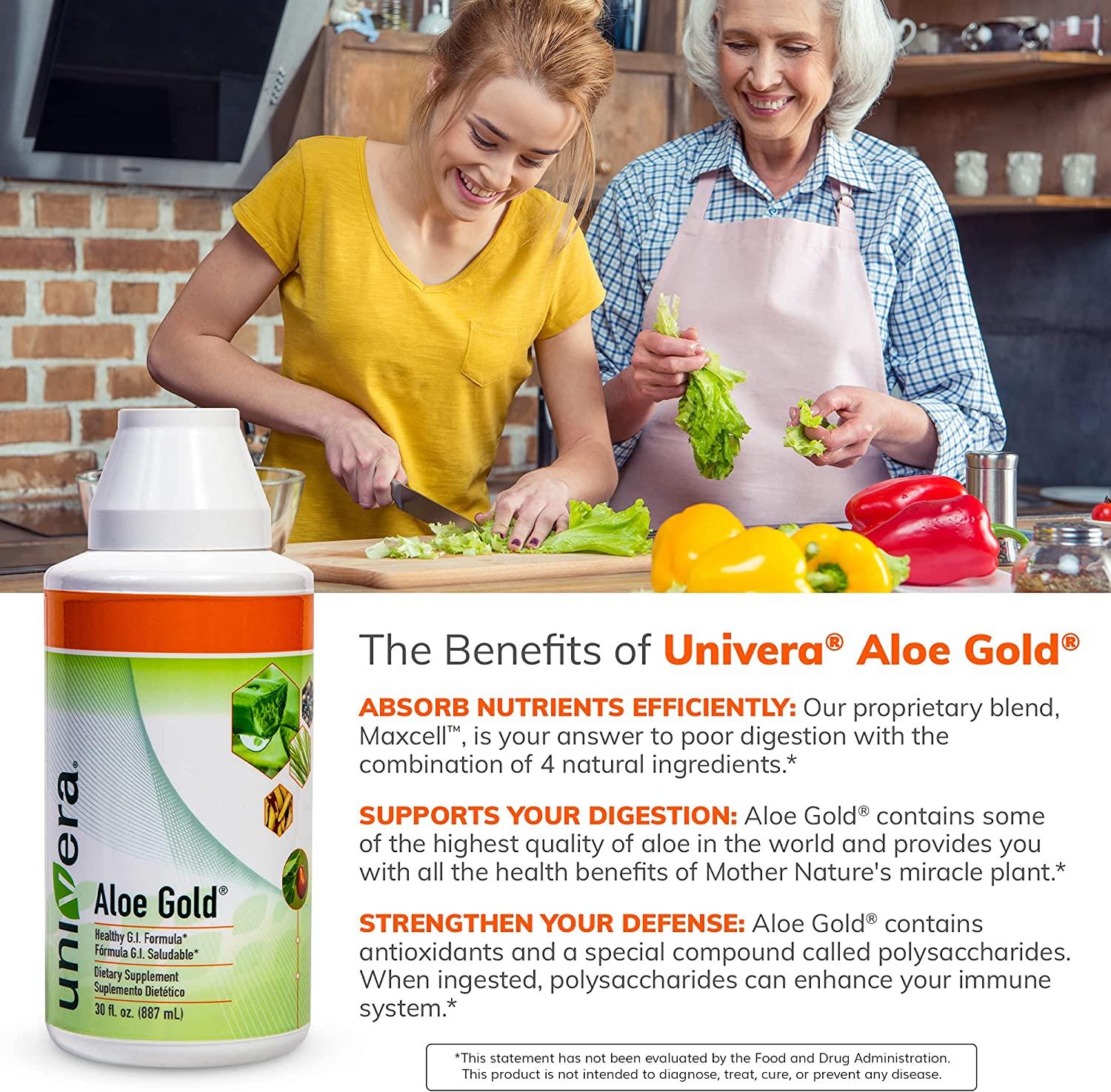 Univera Aloe Gold: Prebiotic Supplement for Digestion & Immune Support ...