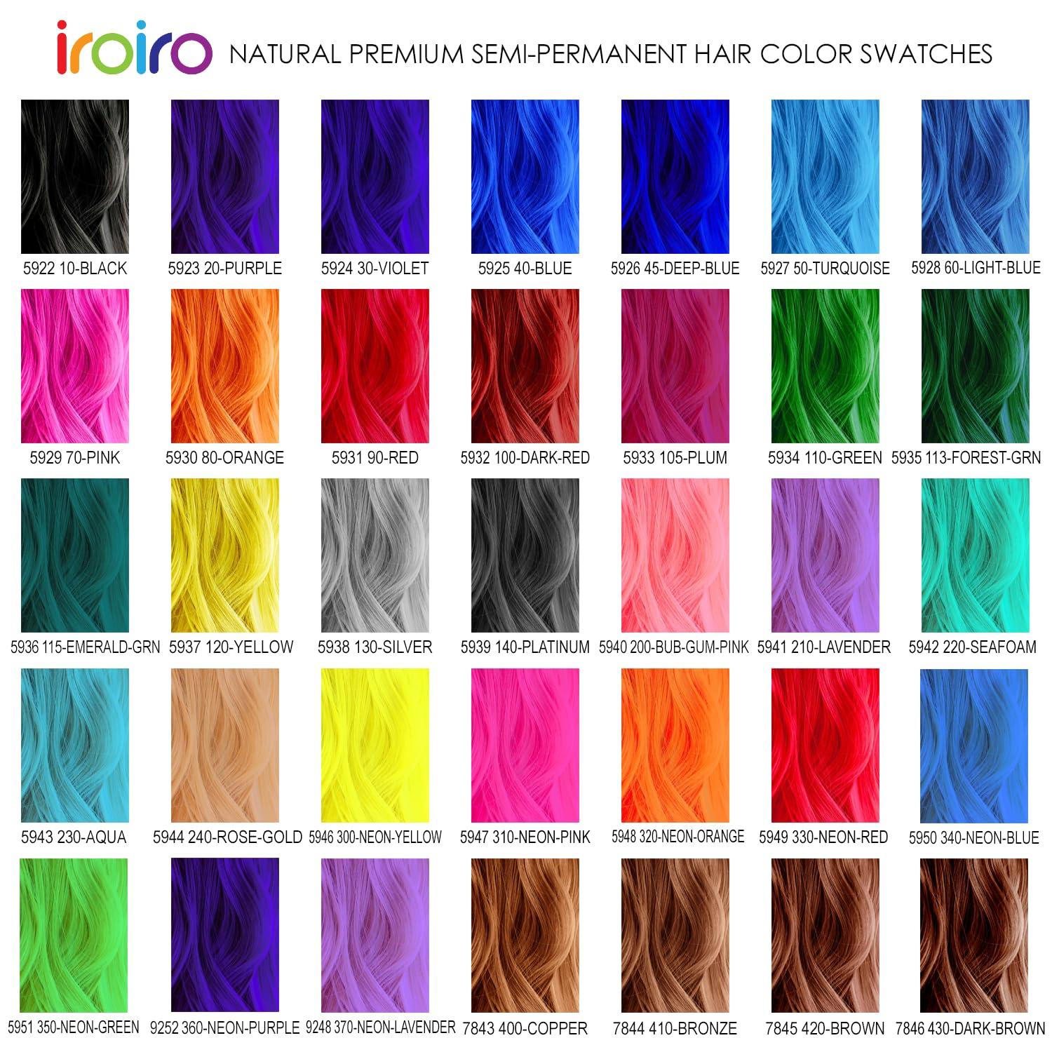 IROIRO Premium Natural Semi-Permanent Hair Color 230 Pastel Aqua (4oz) - Vibrant Long-Lasting ...