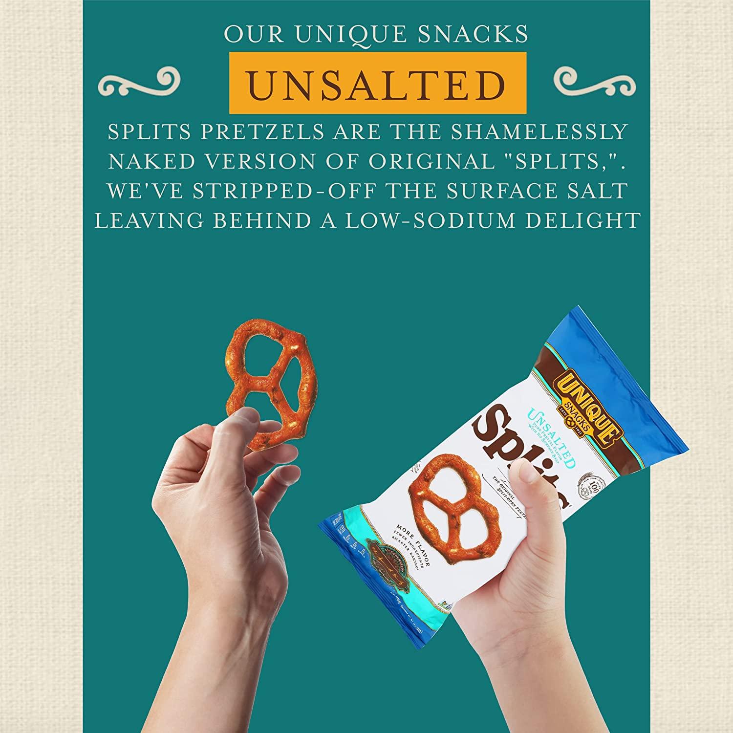 Unique Snacks Unsalted Splits, Delicious, Vegan, Homestyle Baked ...