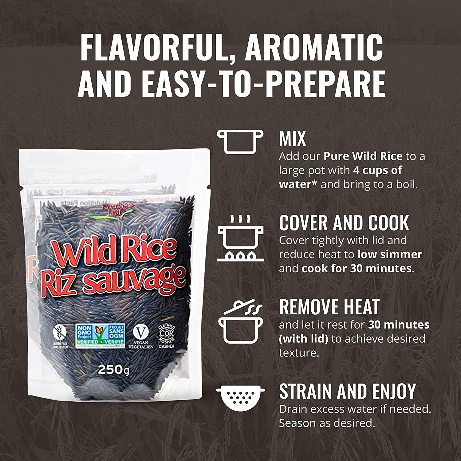 Wild Rice - All Natural, Non-GMO, Gluten-Free, Kosher & Vegan 250g ...