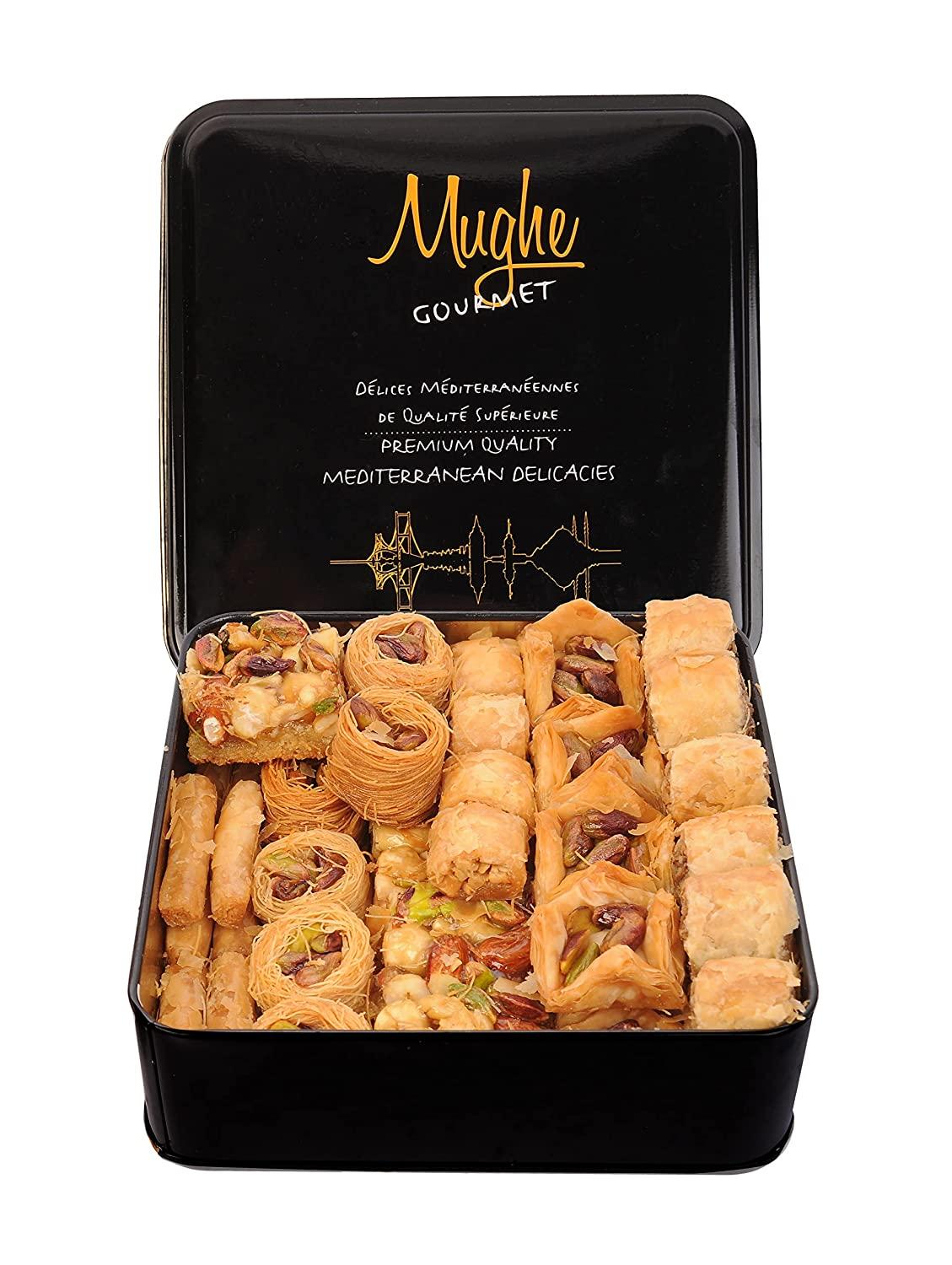 Deluxe Assorted Baklava Pastry Tin Gift Box - 52 pcs Double Layer ...