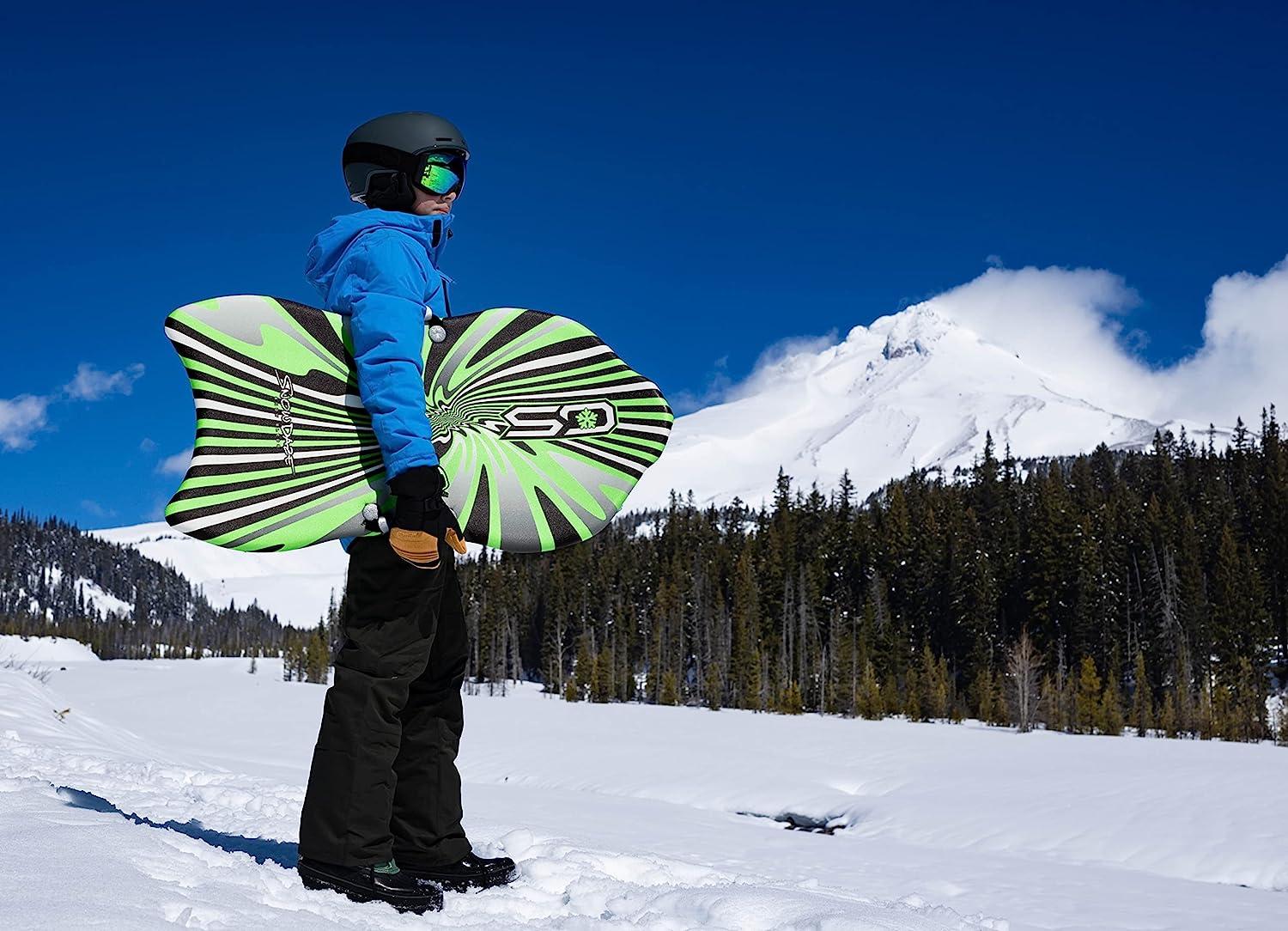 Snow Daze 40 Inch Snow Sled for Adults and Kids - Lightweight, Sturdy ...