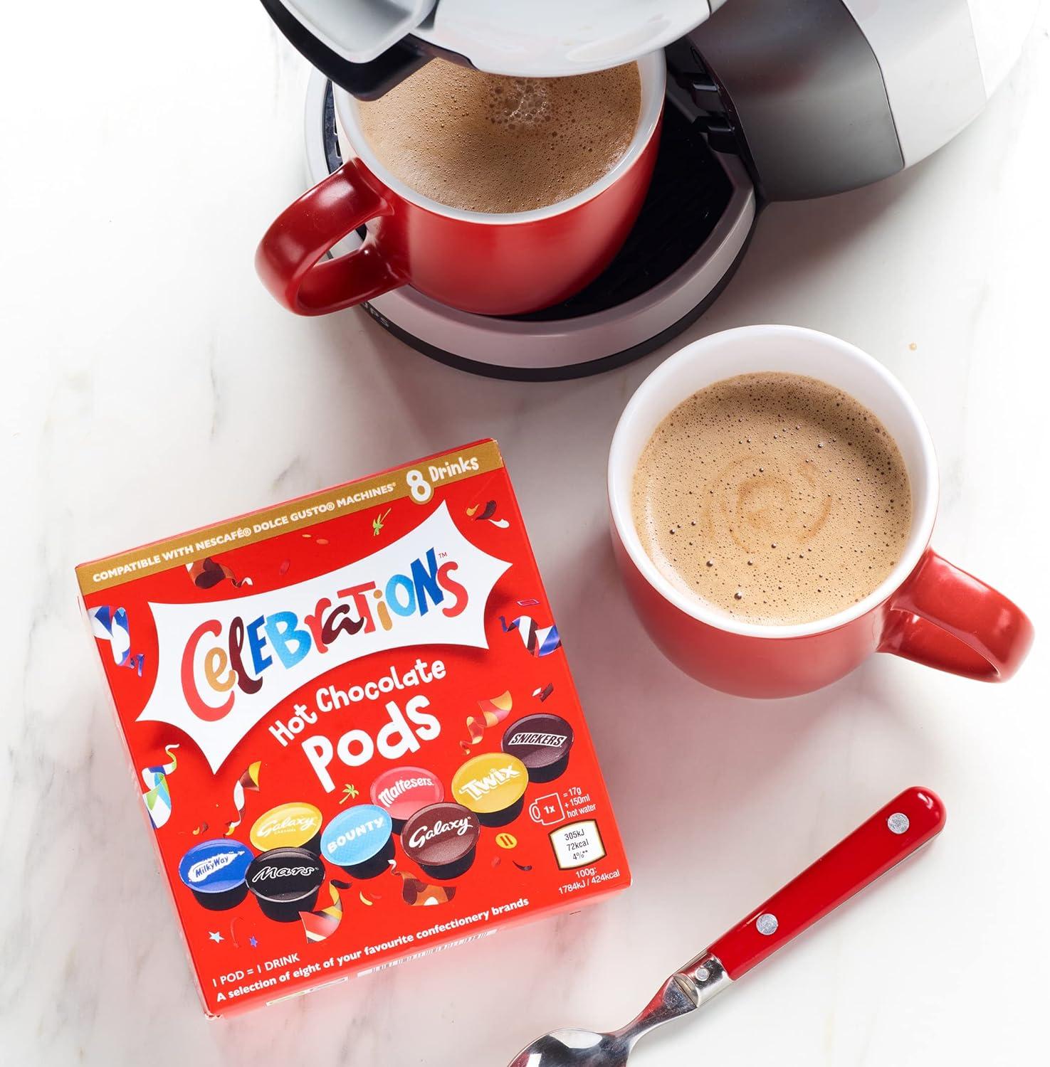 Celebrations Hot Chocolate Dolce Gusto Compatible Pods 5 Boxes x 8 Pods ...