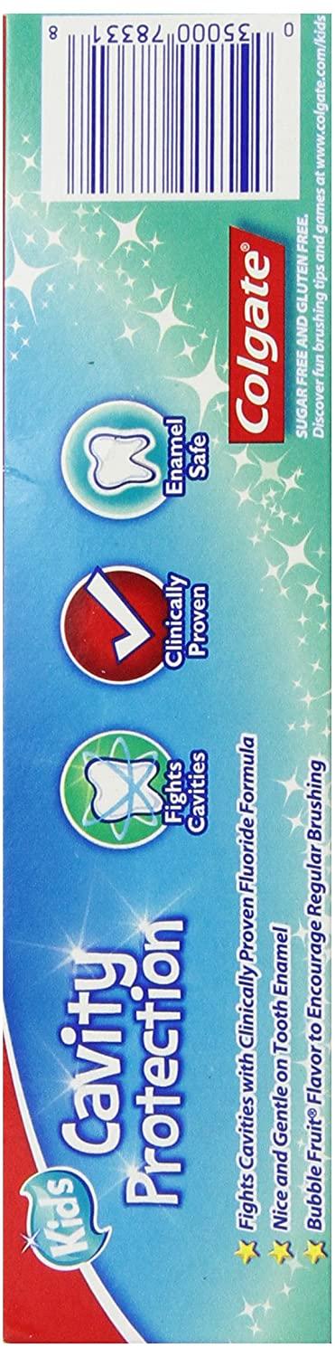 Colgate Kids Cavity Protection Toothpaste - Bubble Fruit Flavor, 4.6 ...