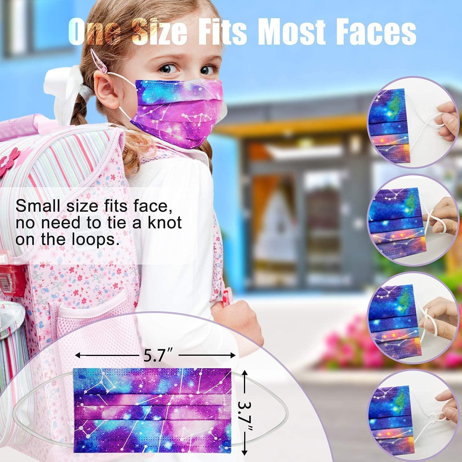 Tie Dye Kids Disposable Face Masks - Individually Wrapped, Colorful ...