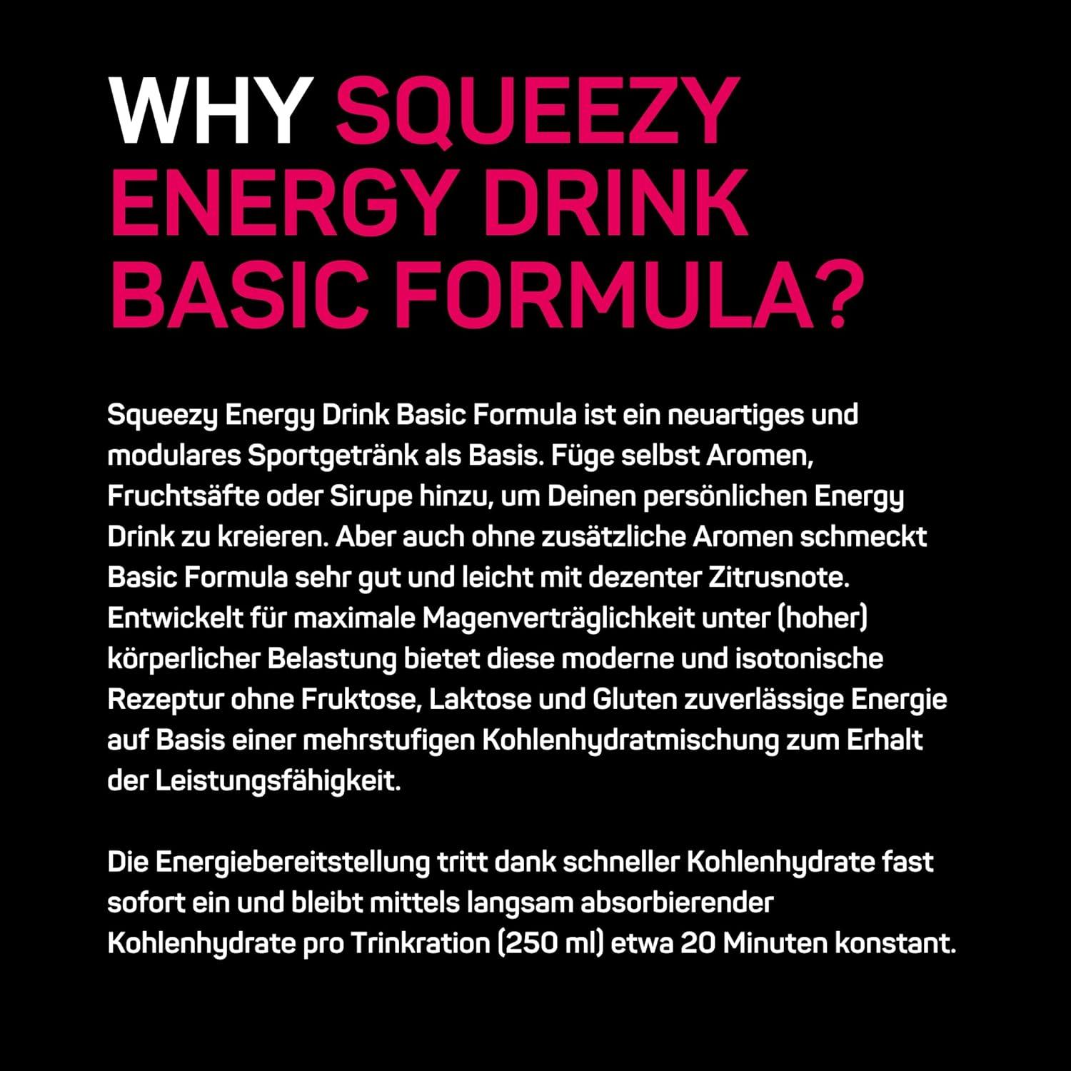 Squeezy Electrolyte Energy Drink | Fructose-Free Low-Sweetness Formula ...