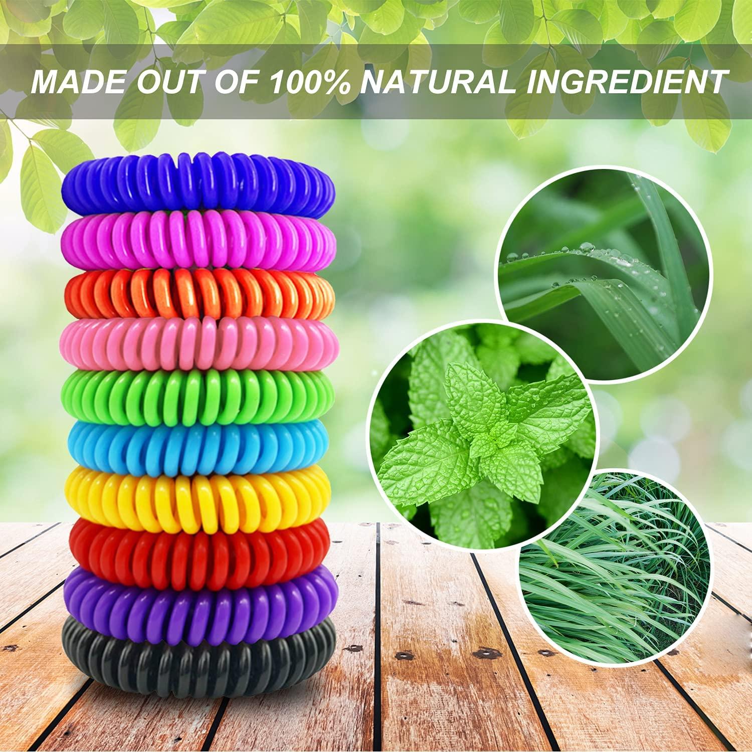 40 Pack DEET-Free Mosquito Repellent Bracelets for Kids & Adults ...