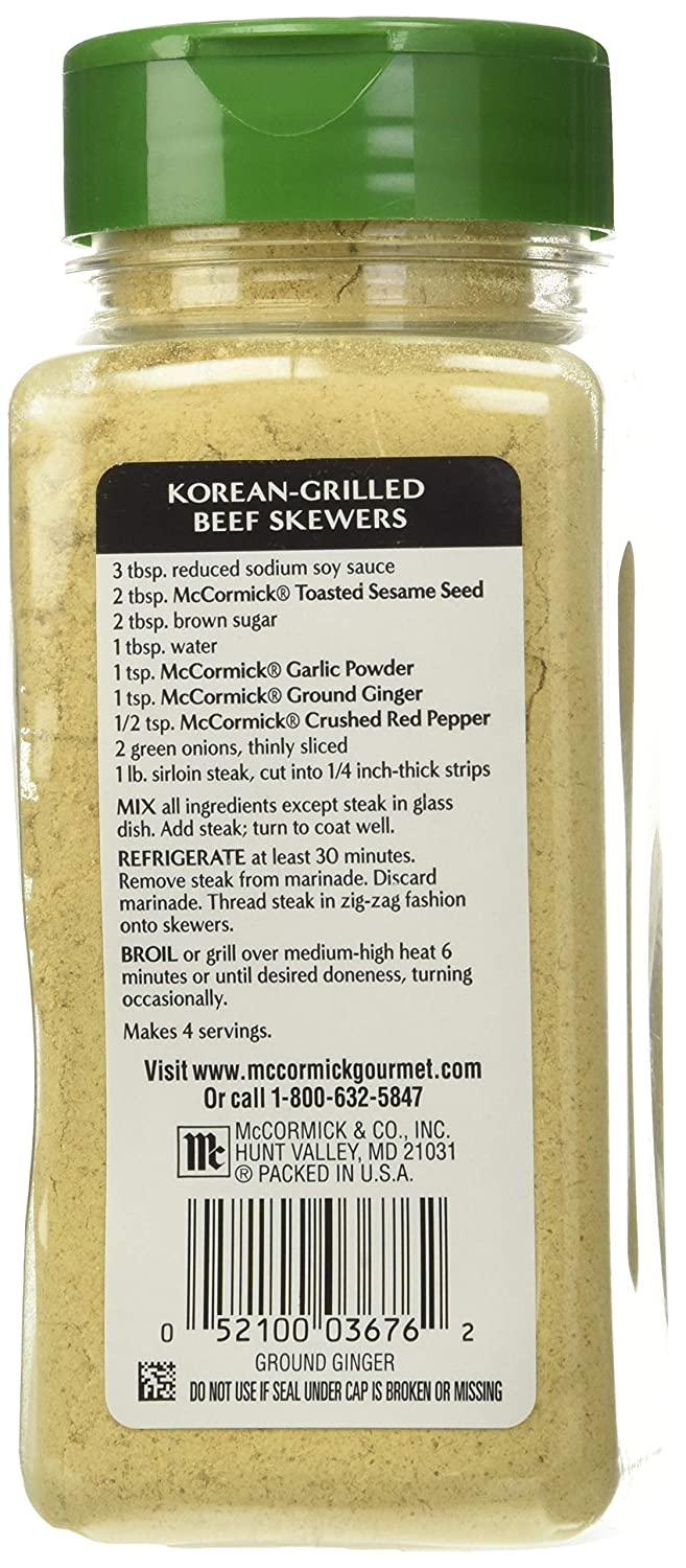 McCormick Gourmet Ground Ginger 6.5 oz - Premium Quality Spice for ...