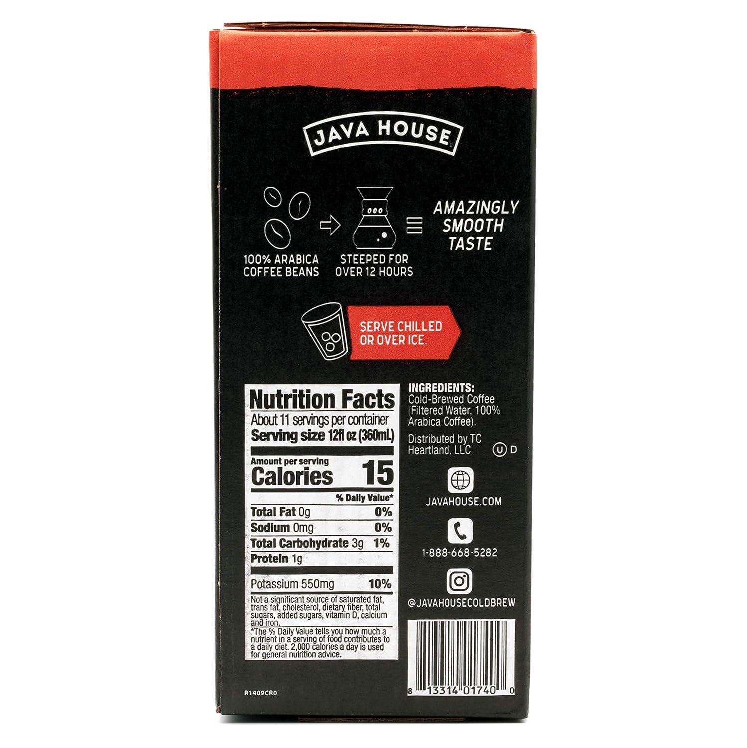 Java House Cold Brew Coffee On Tap - 1 Gallon (128 fl oz) Box - No ...