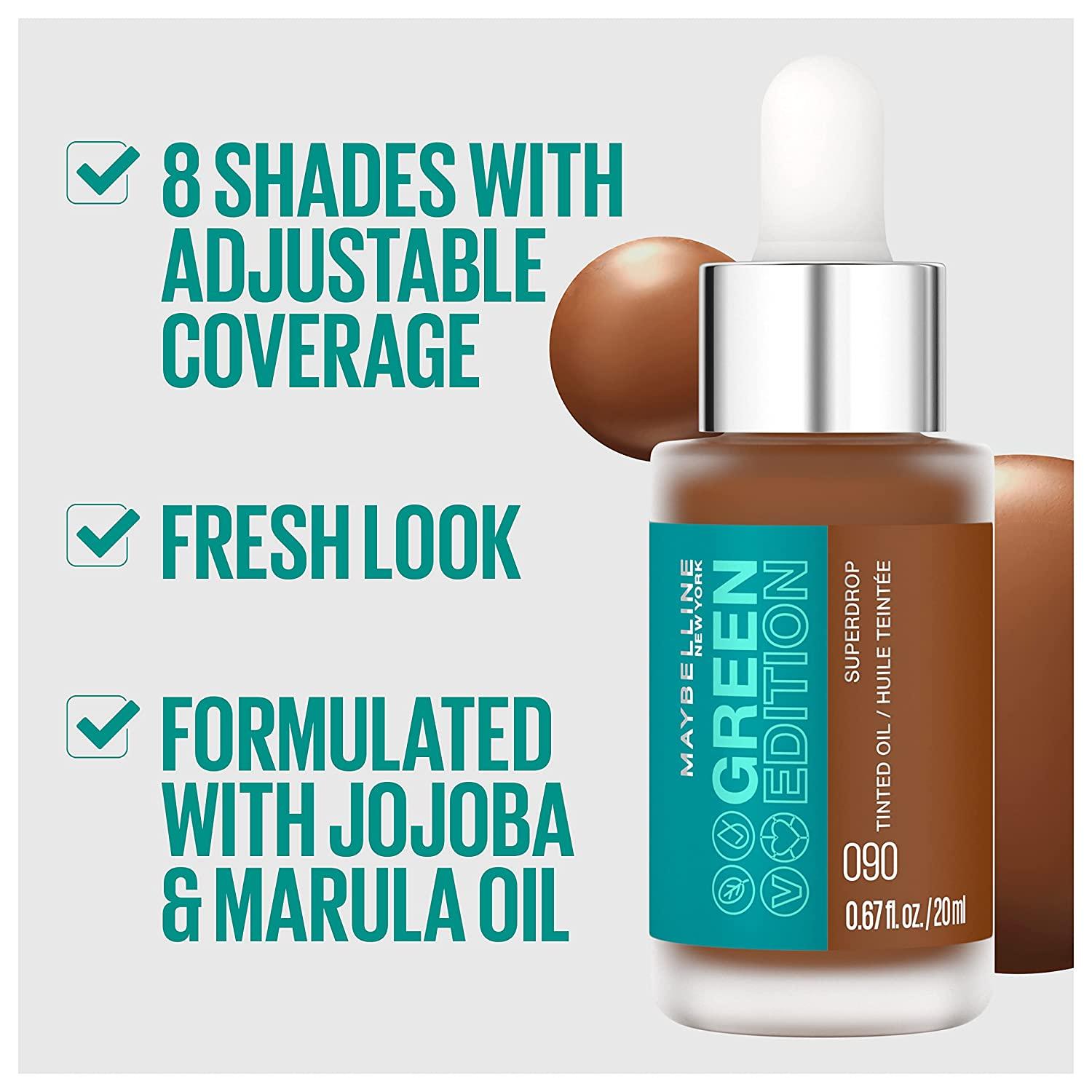 Maybelline Green Edition Superdrop Tinted Oil Makeup - Natural Coverage ...