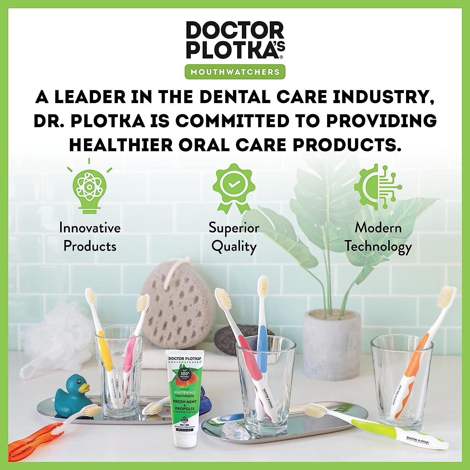 Doctor Plotka's Mouthwatchers Manual Toothbrushes - 4 Count - Adult ...