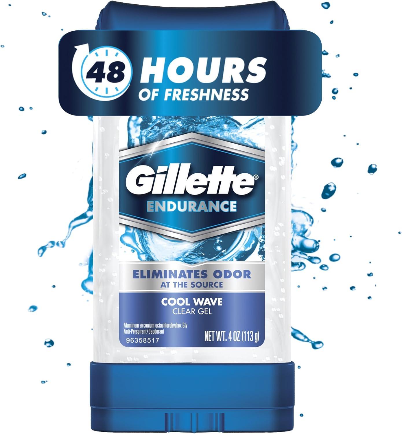 Gillette Cool Wave Clear Gel Anti-Perspirant Deodorant 3.8 oz (Pack of ...