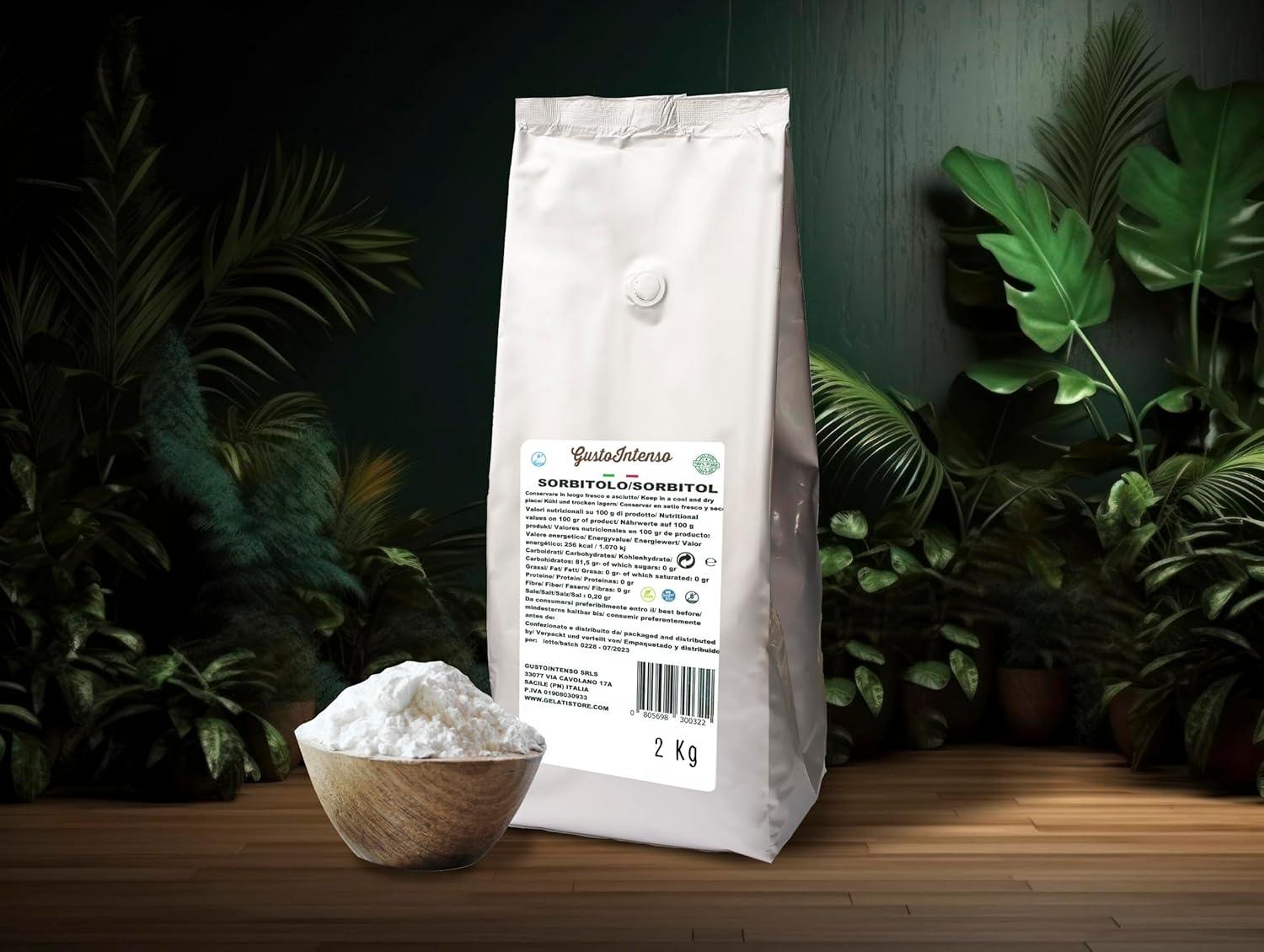 Gusto Intensso Sorbitol Powder - Low Glycemic Sugar Substitute (2000g ...