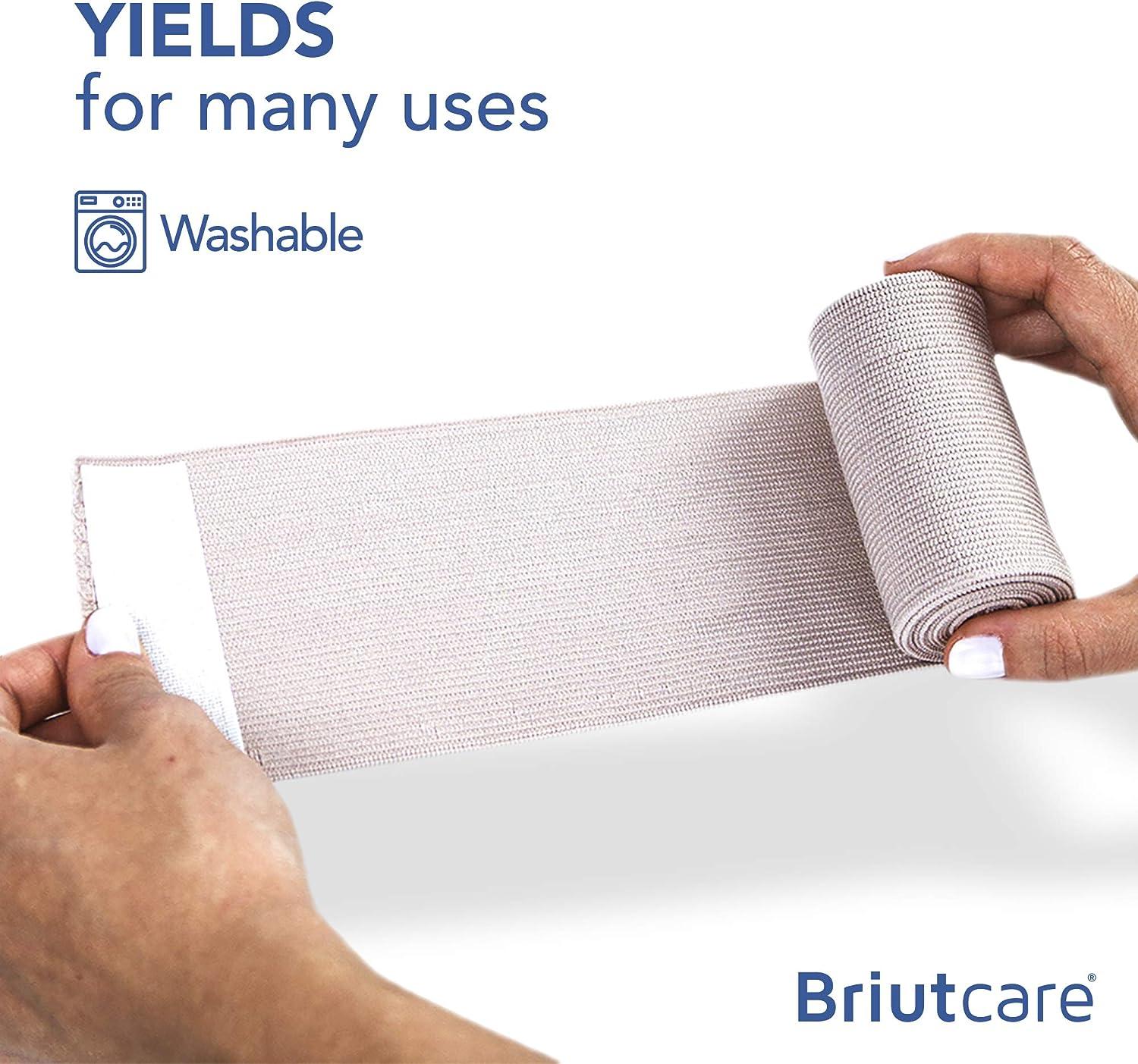 Briutcare Elastic Bandage Wrap (12 Pcs) | Strong Compression with Hook ...