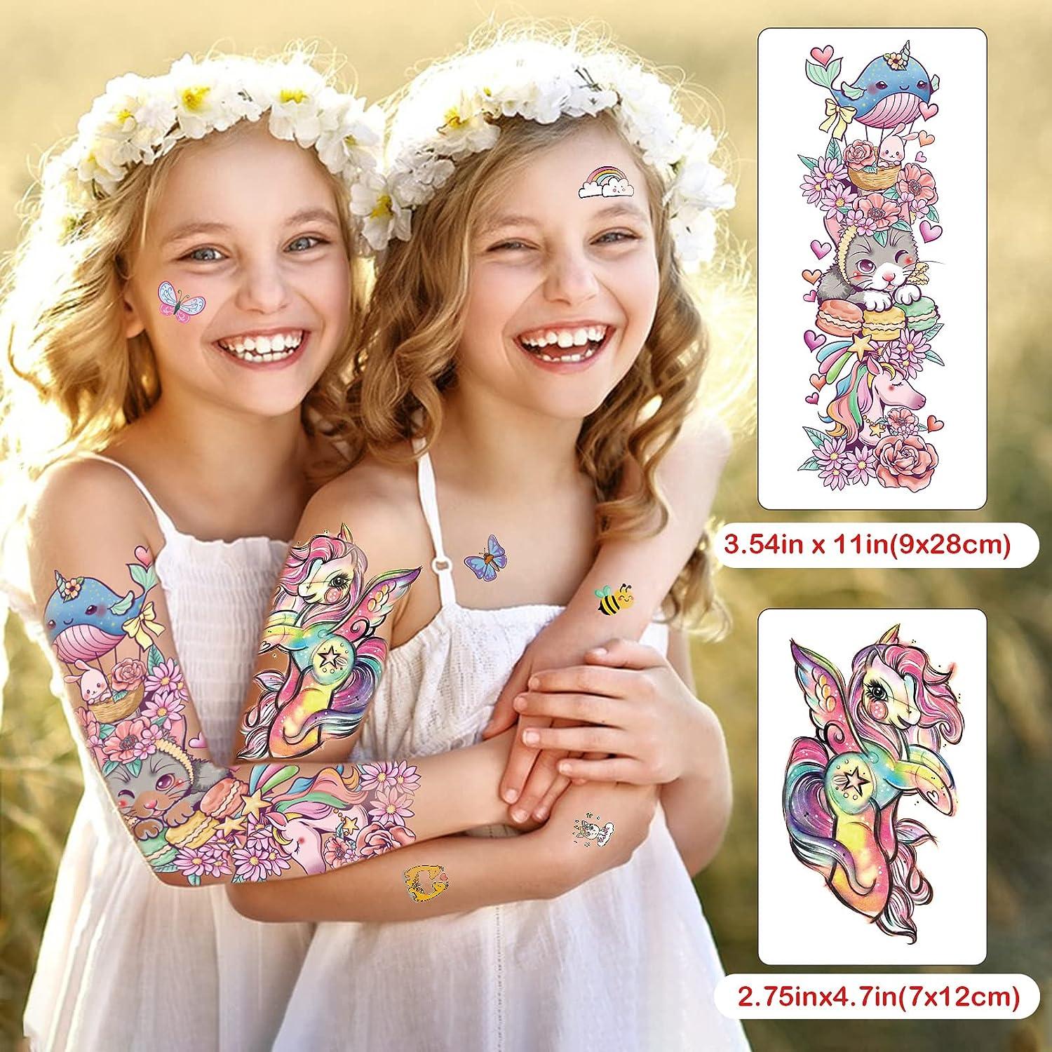 52 Kids Full Arm Temporary Tattoos - Planet, Astronaut, Dolphin ...