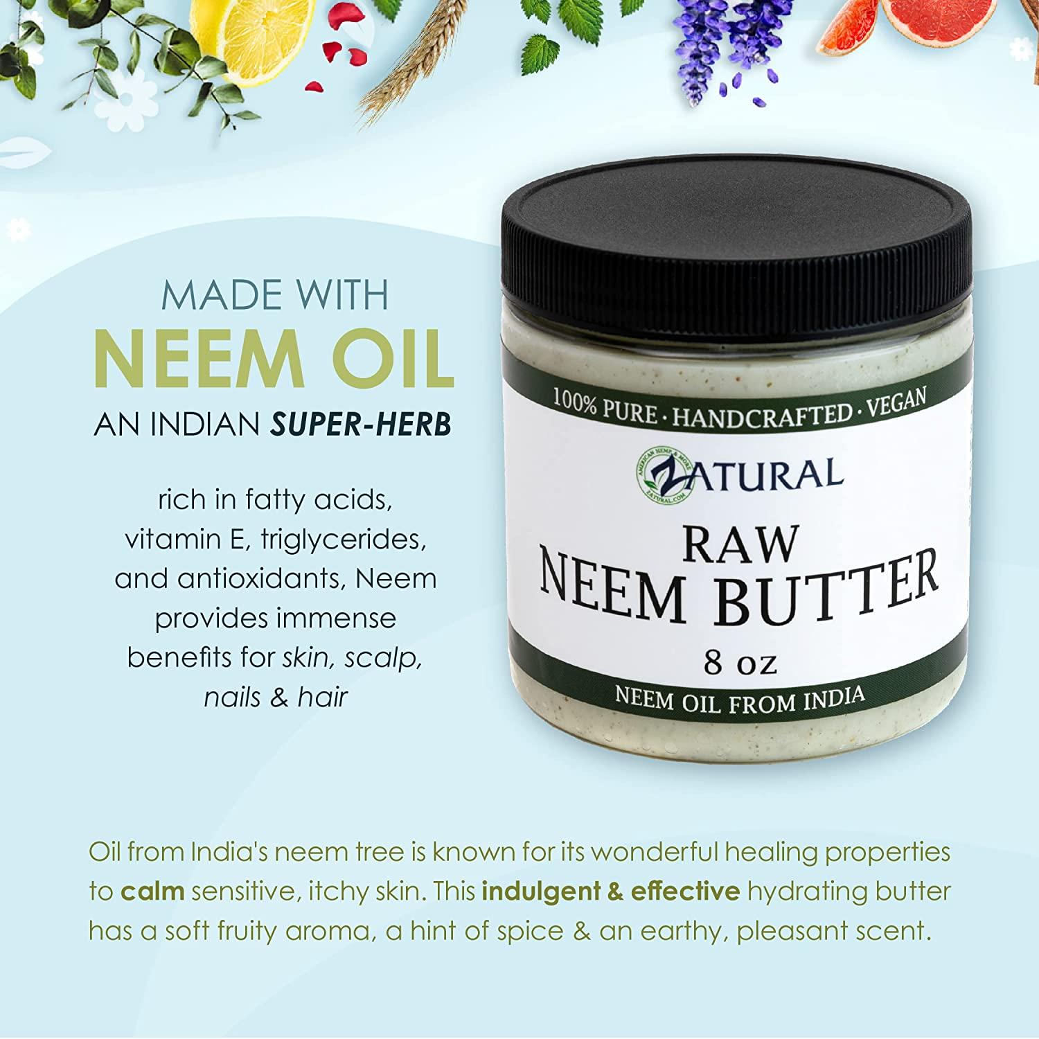 Organic Neem Butter with Coconut Oil, Neem Leaf, Marula Oil, Kokum ...