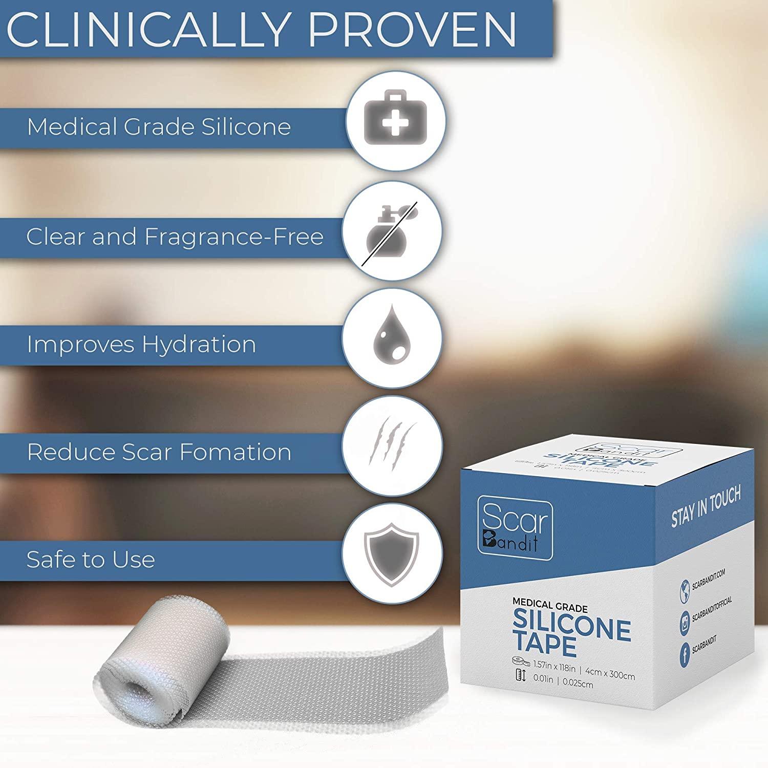 Scarbandit Silicone Scar Sheets - Scars Removal Treatment - Keloid Bump ...
