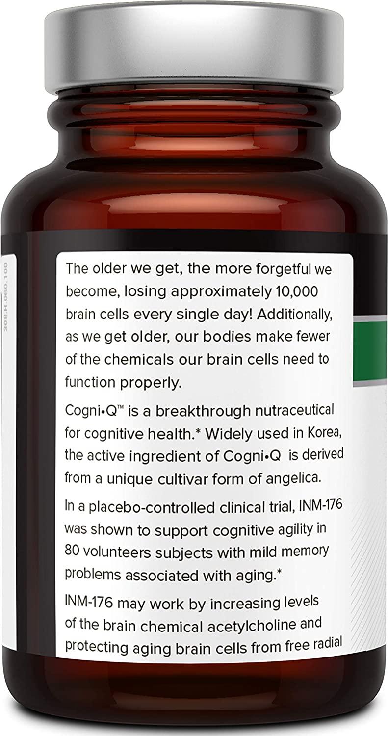 CogniQ Cognitive Support 200 mg - 60 VegiCaps | Quality of Life Labs ...