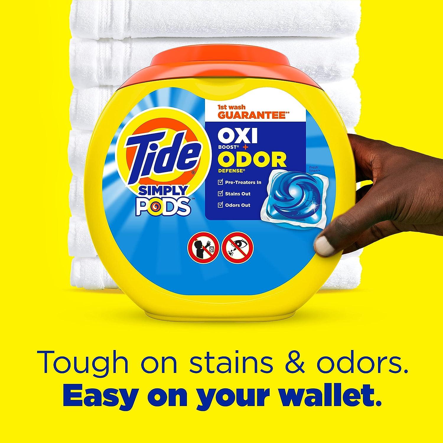 Tide Simply Pods Odor Rescue Liquid Laundry Detergent Pacs - 55 Count, 3-in-1 Powerful Formula ...