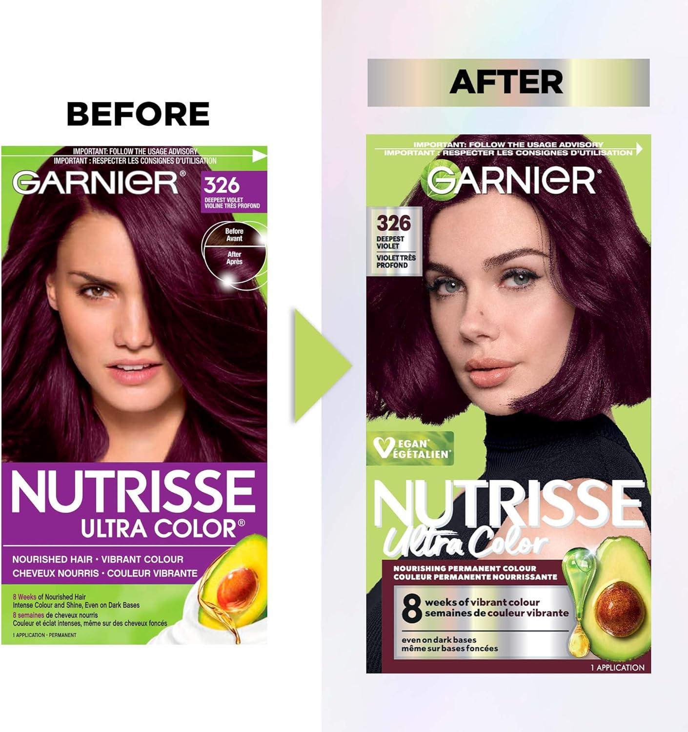 Garnier Nutrisse Ultra Color Permanent Hair Dye Vibrant Long-Lasting ...