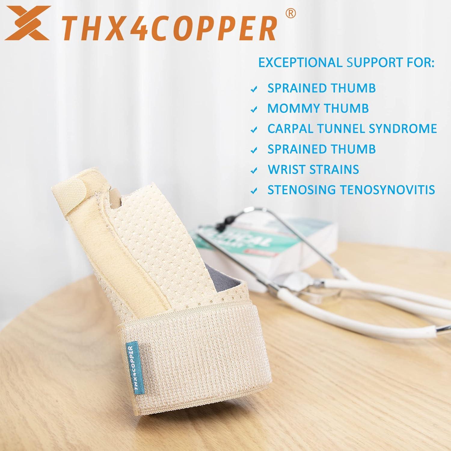Thx4COPPER Thumb Brace & Wrist Stabilizer | Thumb Splint for Tendonitis ...