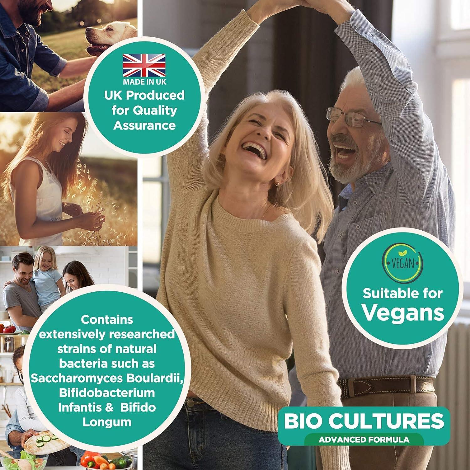 Bio Cultures Complex Probiotics - 50 Billion CFU with Prebiotics - 180 ...