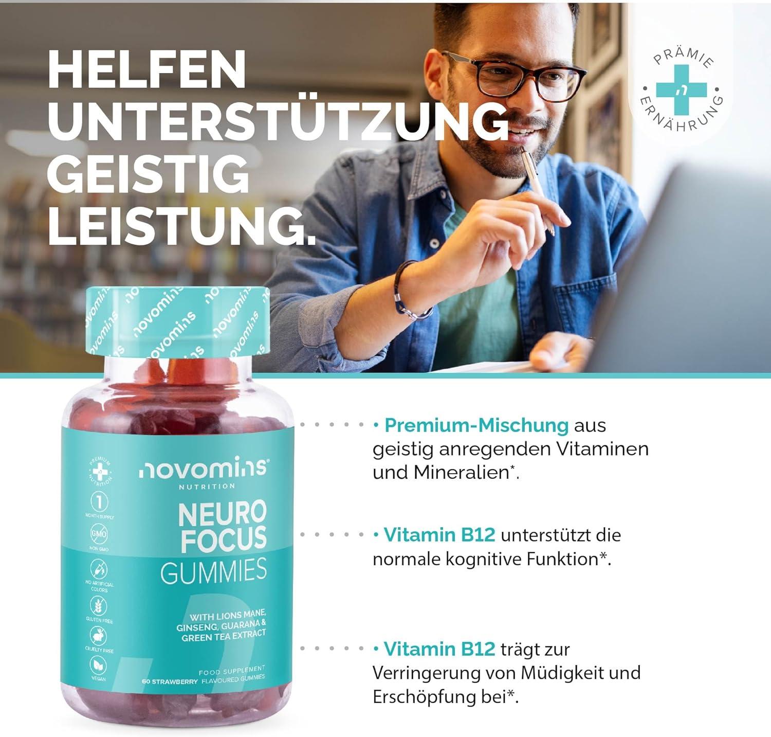 Neuro Focus Gummies Nootropic High Strength Brain Supplement 17 Focus ...