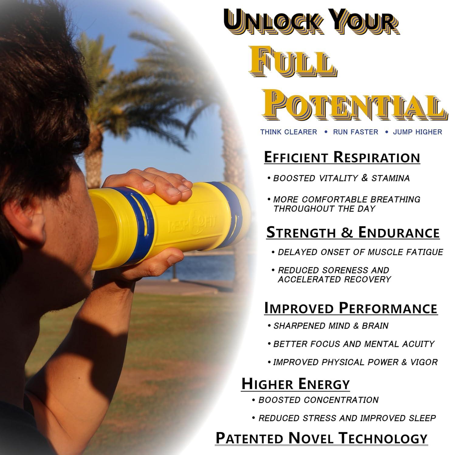 Natural Deep Breathing Trainer - Patented Non-Constricting Respiratory ...