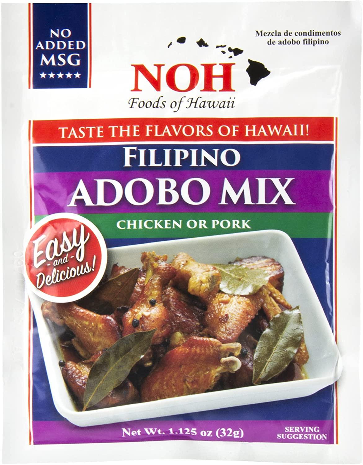 NOH Filipino Adobo Seasoning 1.125oz Packet (12 Pack) - Authentic ...