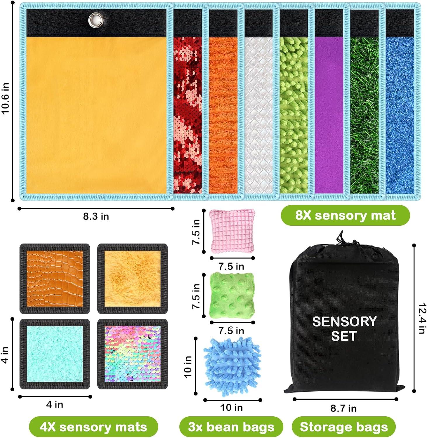 Joyreal Sensory Mats & Toys for Autism - 15 PCS Floor Tiles, Wall Toys ...