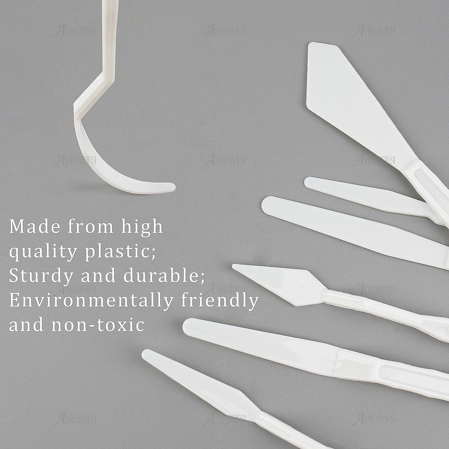 AUEAR Plastic Spatula Palette Knives Set - 24 Pack Thin & Flexible Art ...