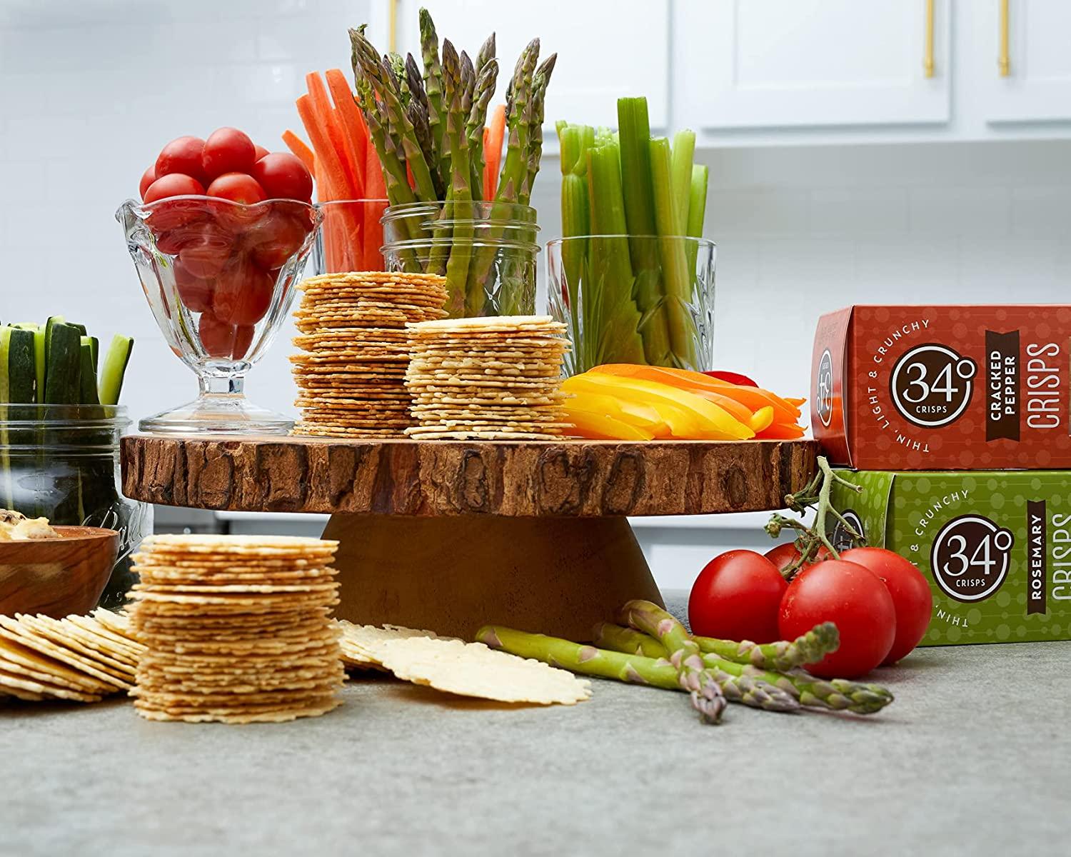 34 Degrees Original Crisps | Thin & Crunchy 6 Pack (4.5oz Each) | Light ...