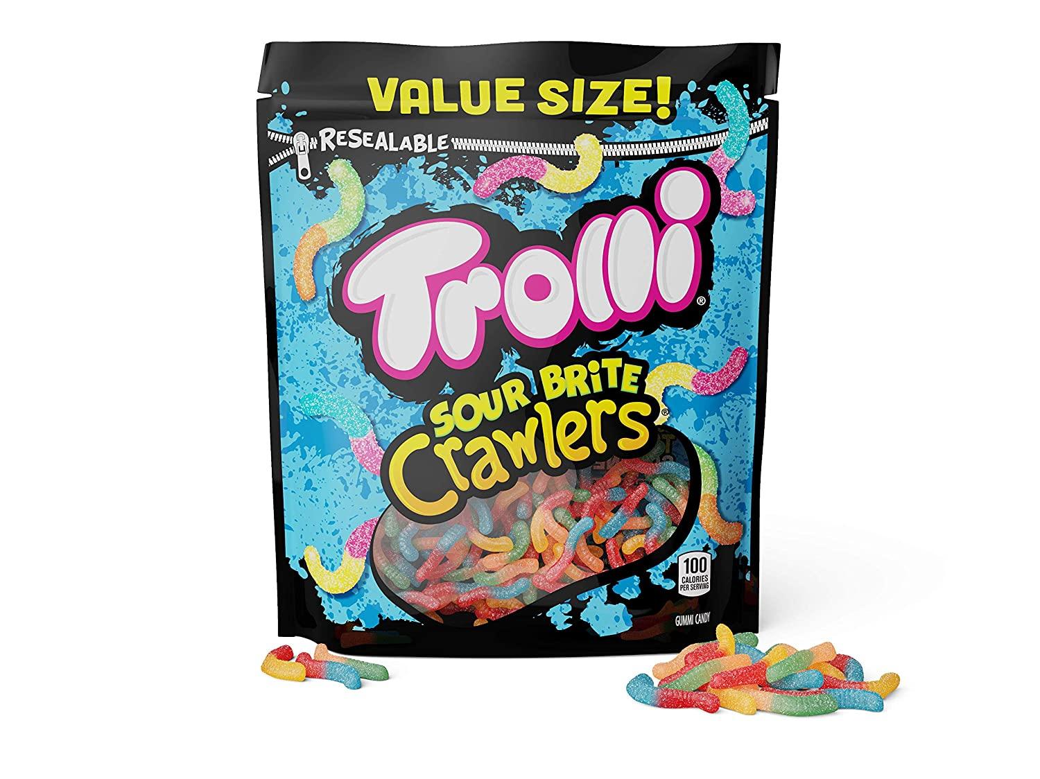 Trolli Sour Brite Crawlers Gummy Worms - 28.8oz Variety Pack - Cherry ...