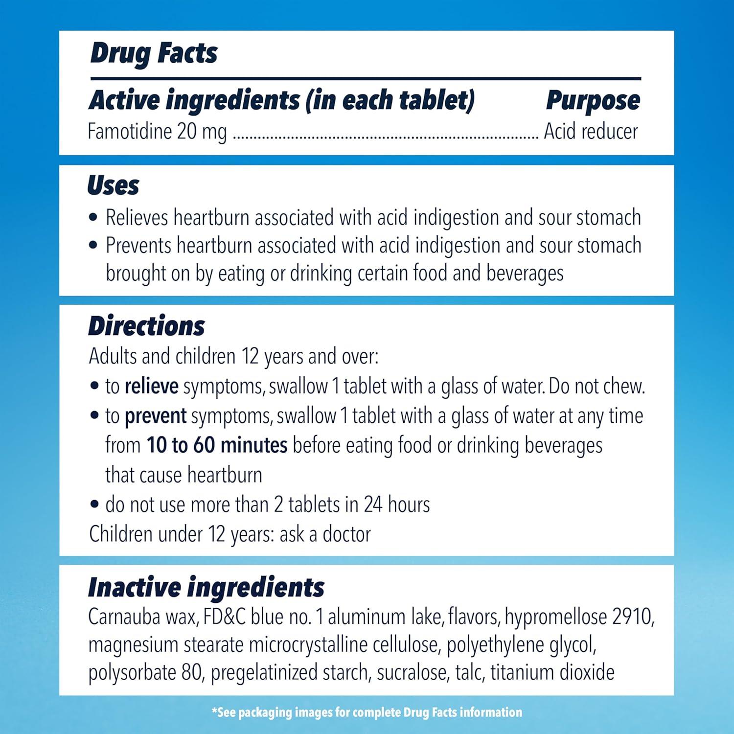 Pepcid AC Maximum Strength Heartburn Relief Tablets - Icy Cool Mint 20 ...