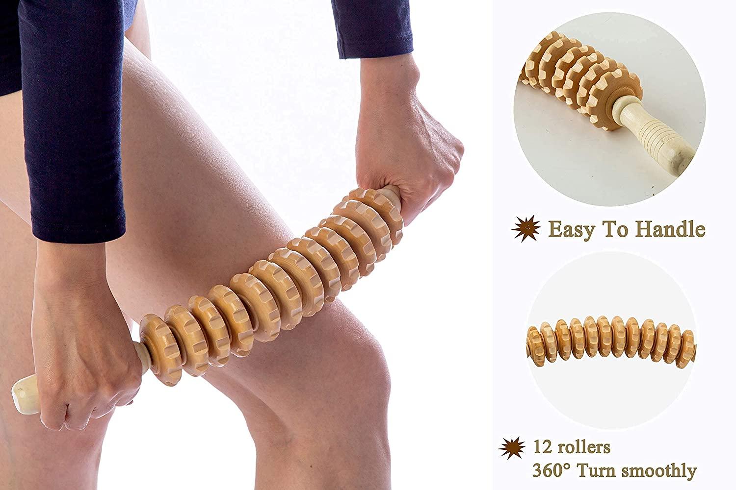 Mikako Wood Therapy Roller Massage Tool | Lymphatic Drainage ...